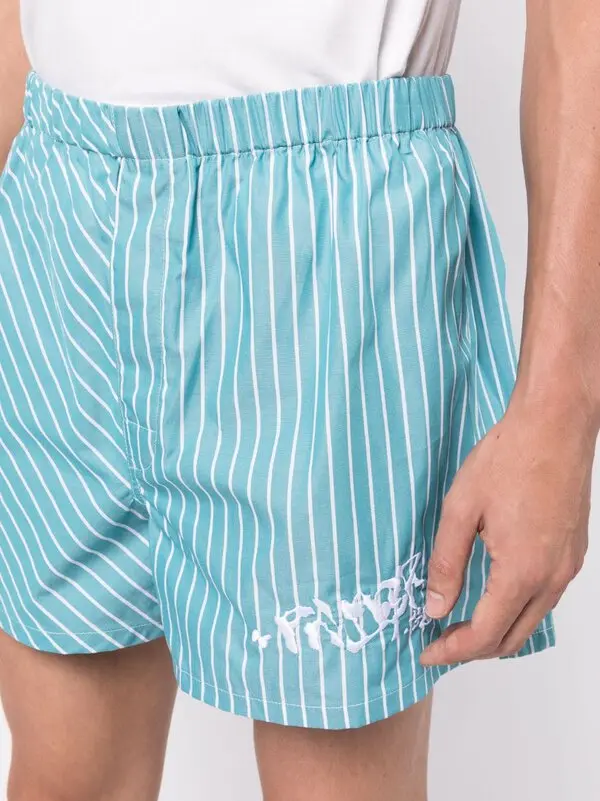 PALMER Logo-print Striped Shorts
