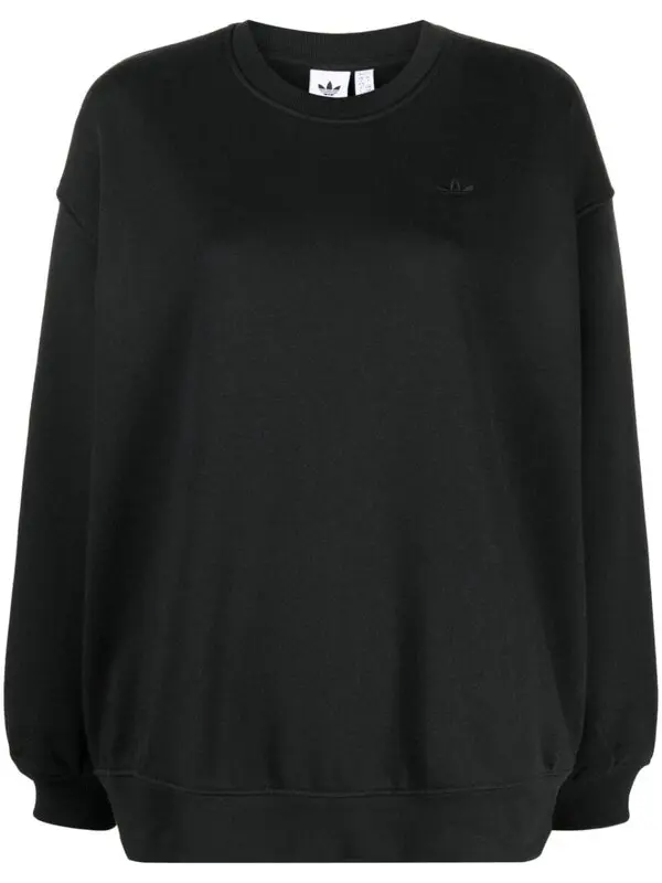Adidas Logo-embroidered Cotton Sweatshirt