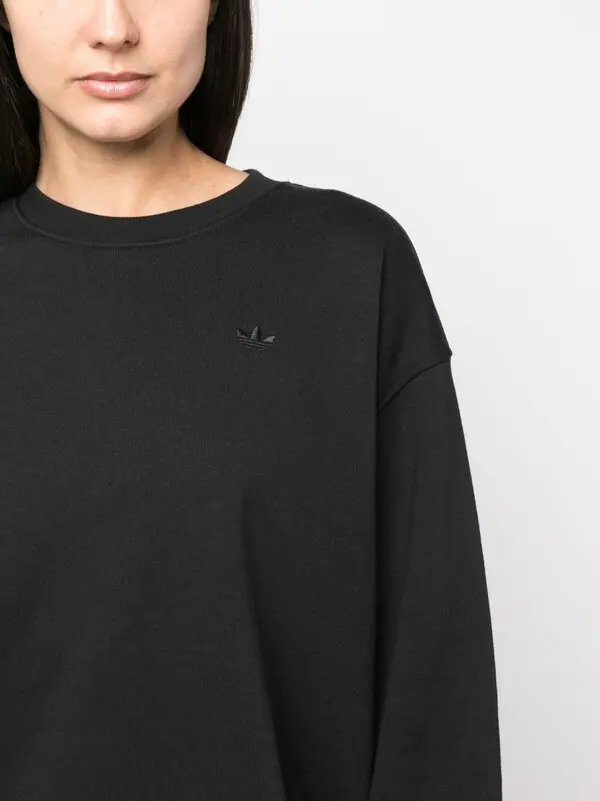 Adidas Logo-embroidered Cotton Sweatshirt