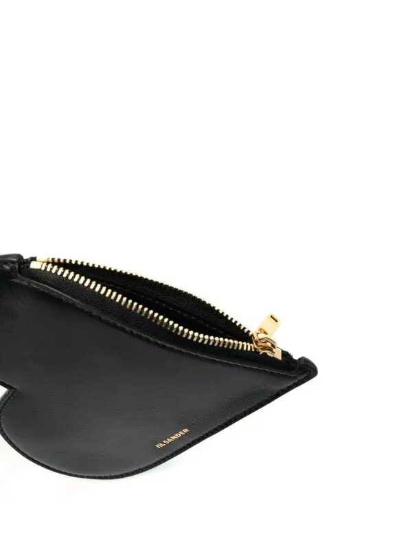 JIL SANDER Logo-lettering Heart-shape Wallet - Black