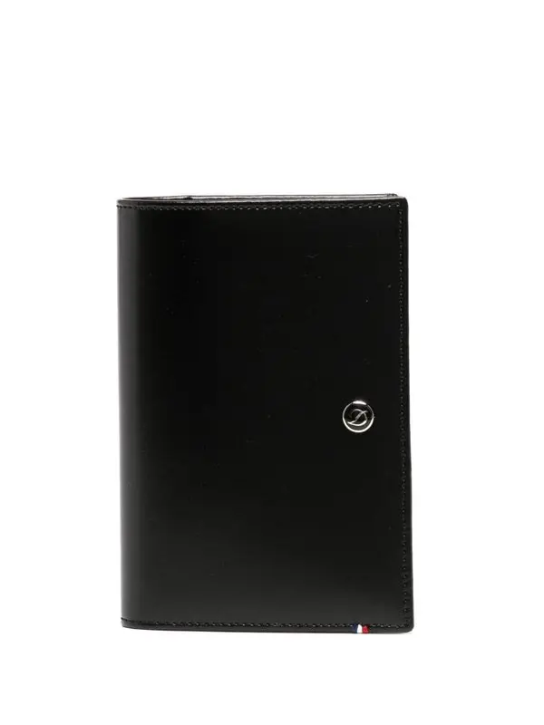 S.t. Dupont Line D Leather Passport Cover - Black