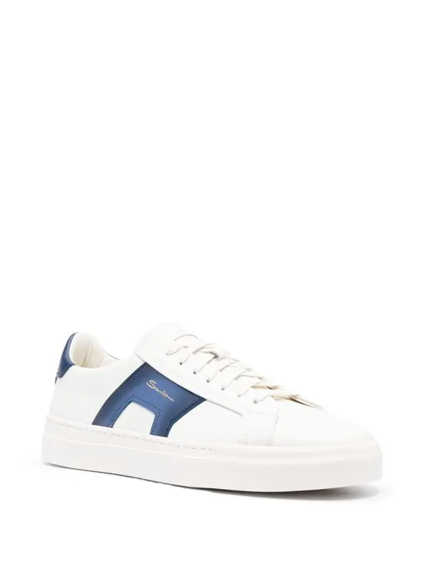 Santoni Leather Low-top Sneakers - White