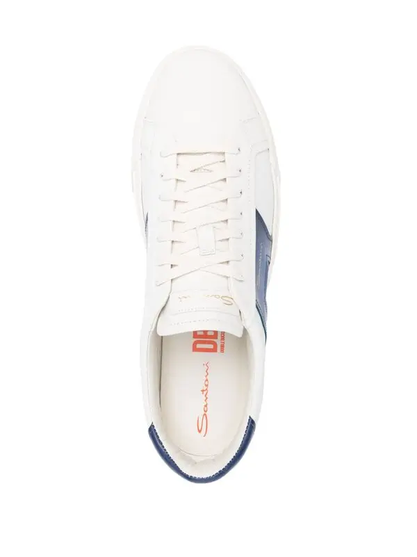 Santoni Leather Low-top Sneakers - White