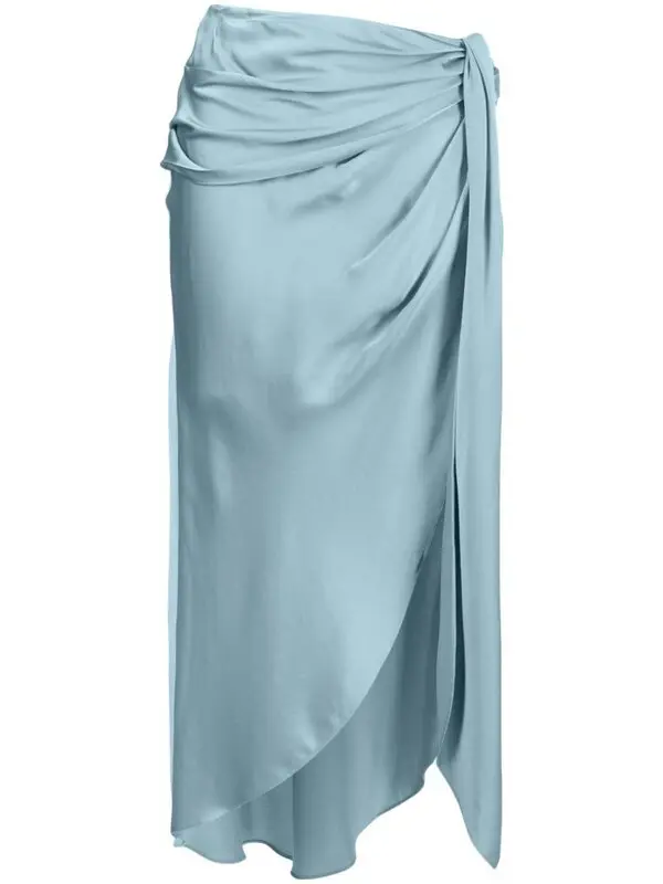 Simkhai High-waist Satin-finish Skirt