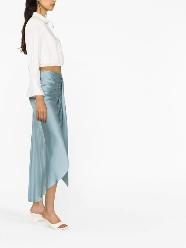 Simkhai High-waist Satin-finish Skirt