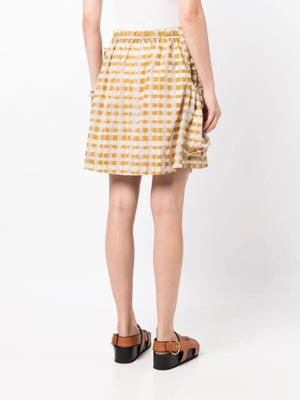 STORY MFG. Check-print Skirt