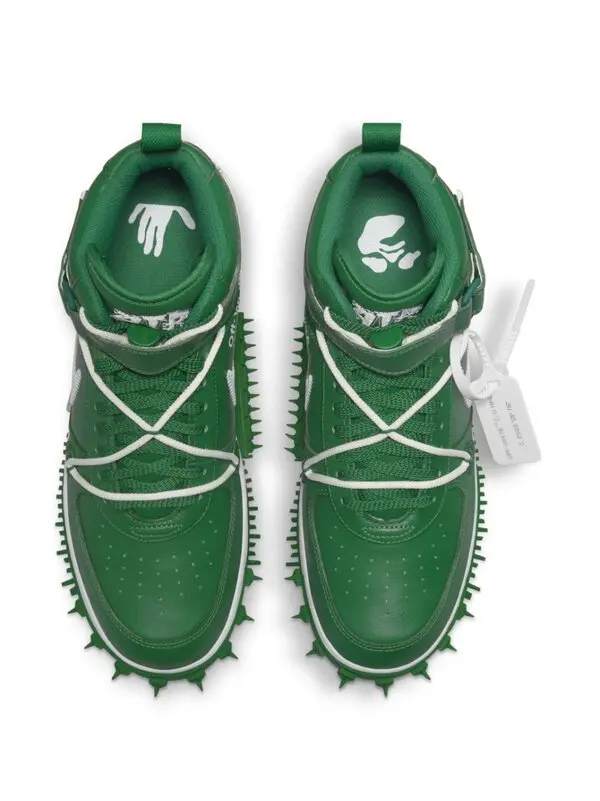 Nike X Off White Air Force 1 Mid Pine Sneakers - Green