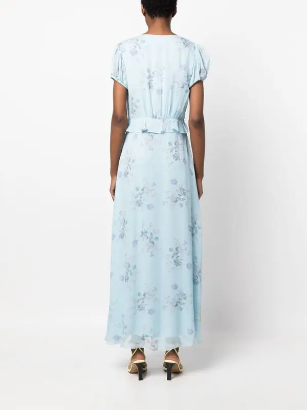 LoveShackFancy Floral-print Ruffled Maxi Dress