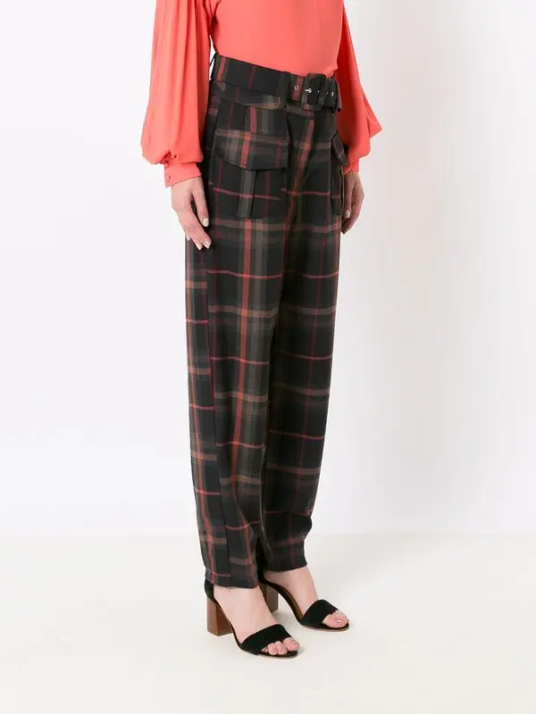 OLYMPIAH Check-print Trousers
