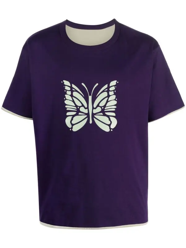 Needles Logo-print Reversible Cotton T-shirt