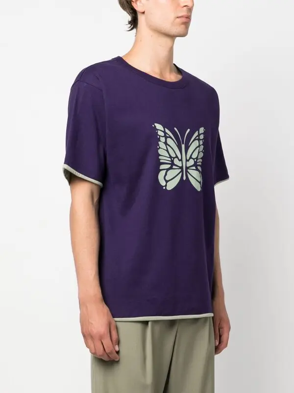 Needles Logo-print Reversible Cotton T-shirt
