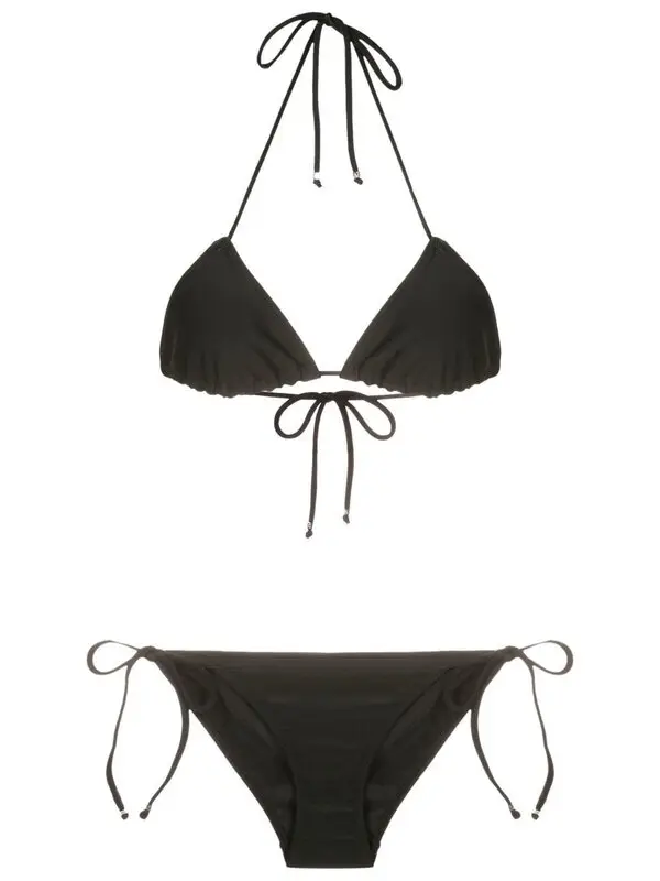 AMIR SLAMA Self-tie Triangle Bikini - Black