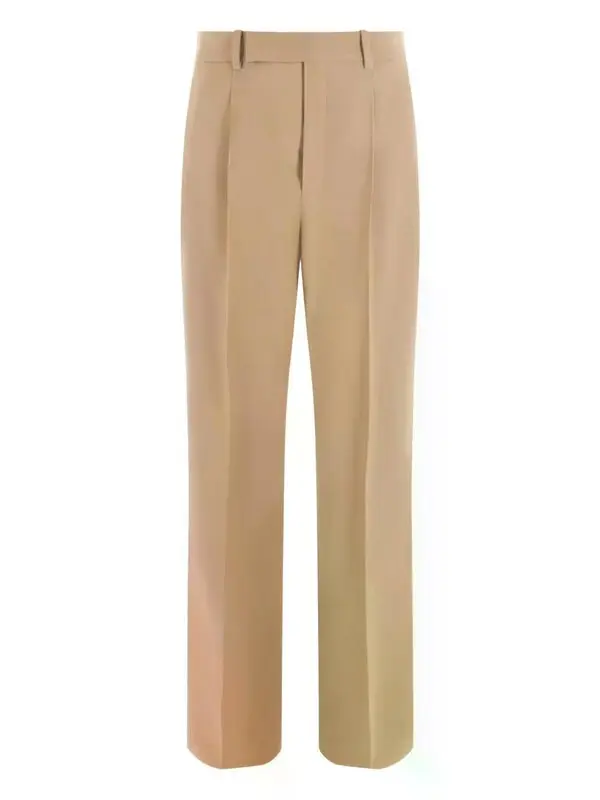 Saint Laurent High-waisted Tailored Trousers - Neutrals