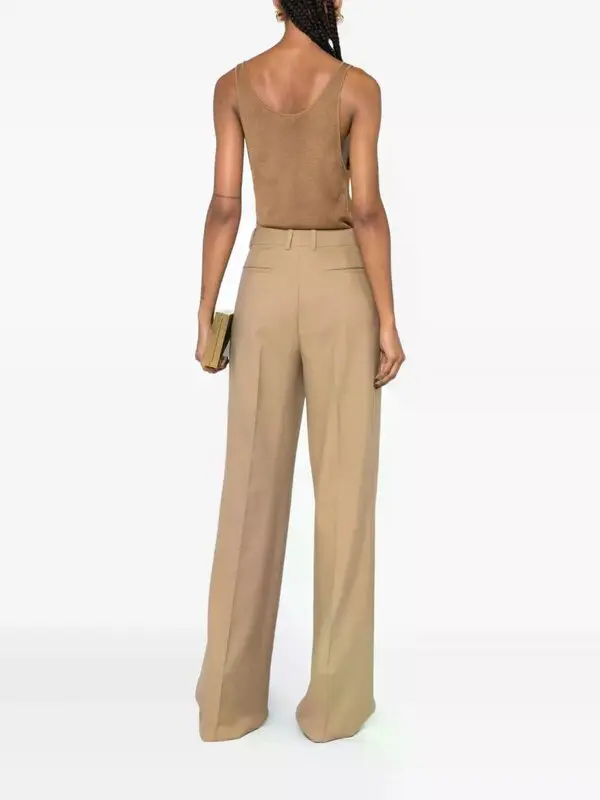 Saint Laurent High-waisted Tailored Trousers - Neutrals