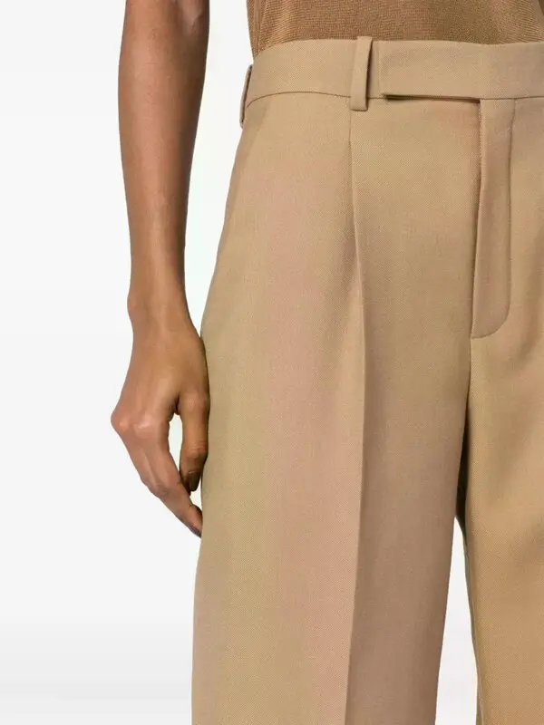 Saint Laurent High-waisted Tailored Trousers - Neutrals