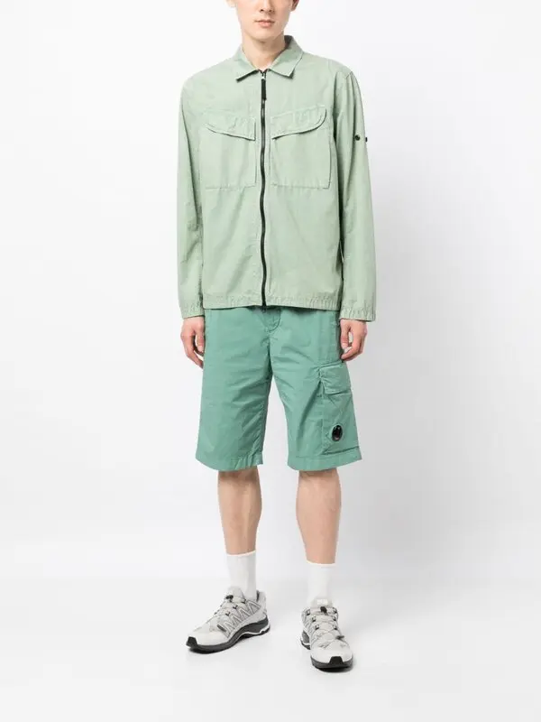 C.P. COMPANY Lens Detail Track Shorts - Green