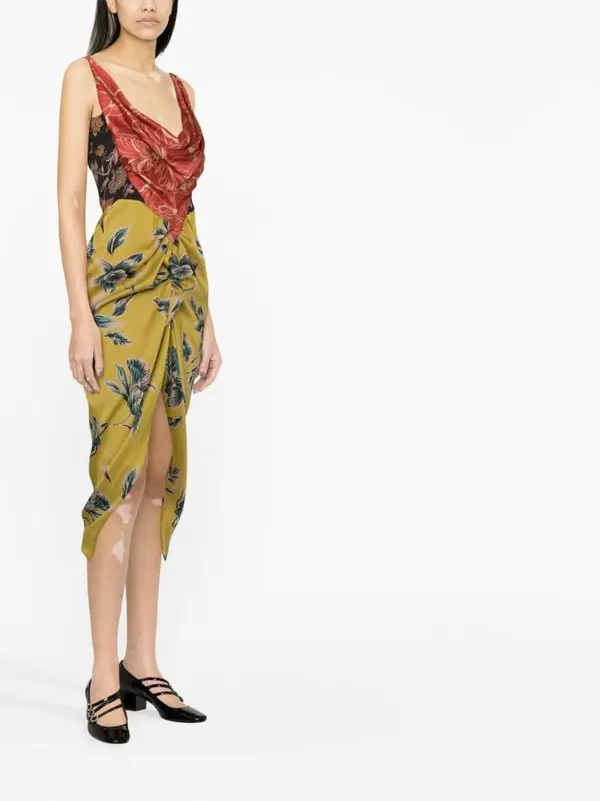 Vivienne Westwood Panther Floral-Print Sleeveless Midi Dress In Red - 40%  Off | Editorialist