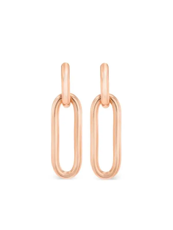 PRAGNELL 18kt Rose Gold Havana Drop Earrings - Pink