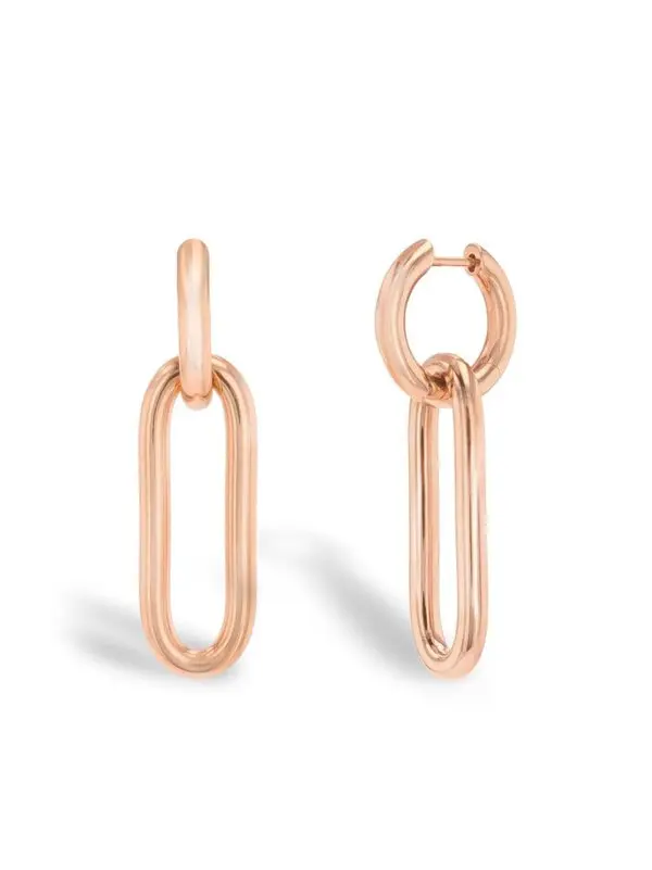 PRAGNELL 18kt Rose Gold Havana Drop Earrings - Pink