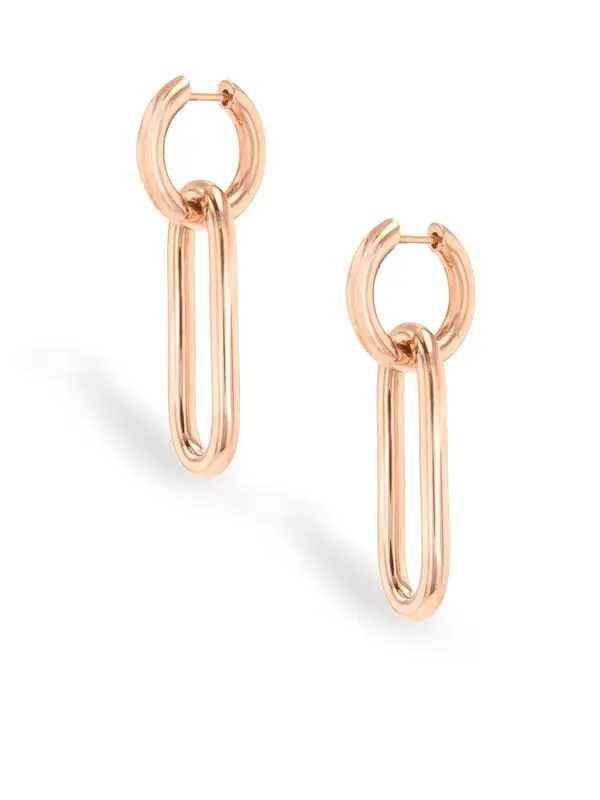 PRAGNELL 18kt Rose Gold Havana Drop Earrings - Pink