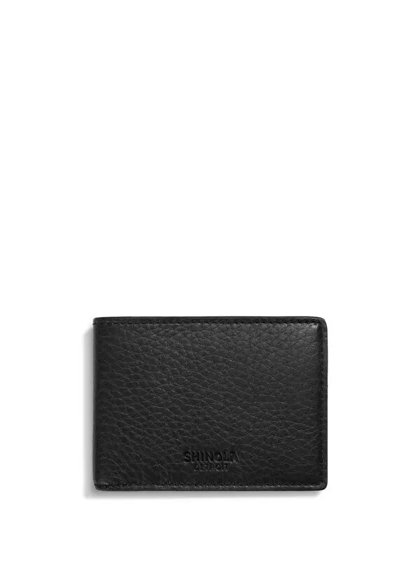 Shinola Slim Grained-leather Bi-fold Wallet - Black