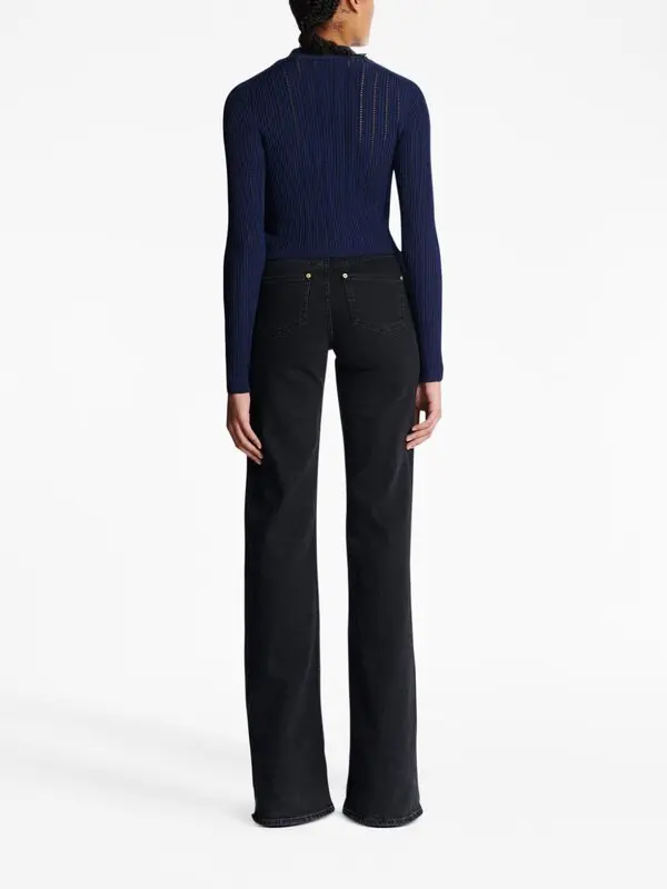 Balmain V-neck Cropped Cardigan - Blue