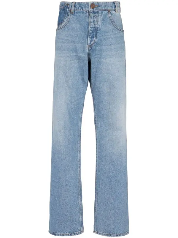 Balmain Contrast-pocket Wide-leg Jeans