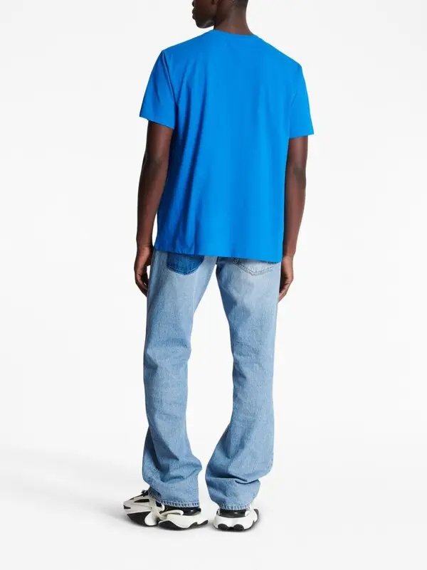 Balmain Logo-print Short-sleeved Cotton T-shirt