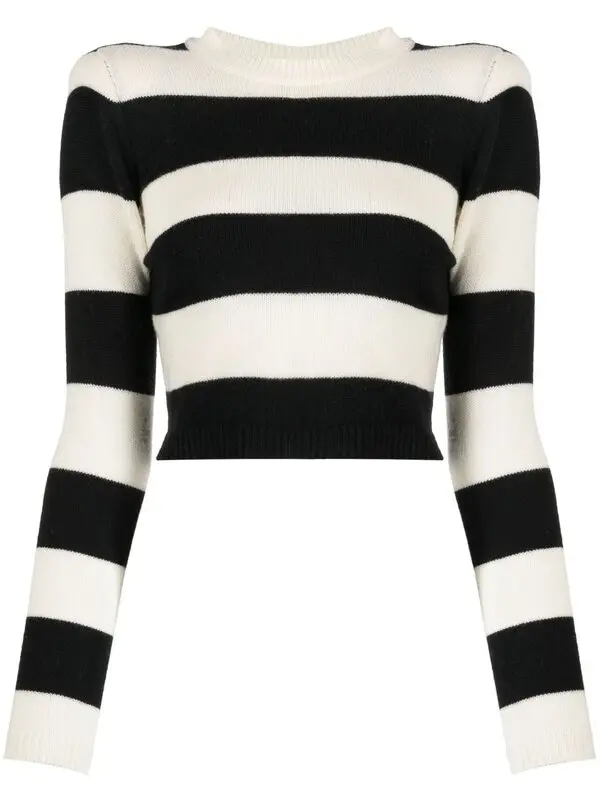 Cynthia Rowley Striped Round-neck Jumper