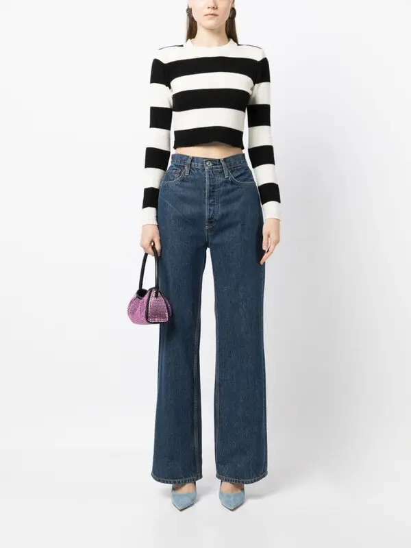 Cynthia Rowley Striped Round-neck Jumper