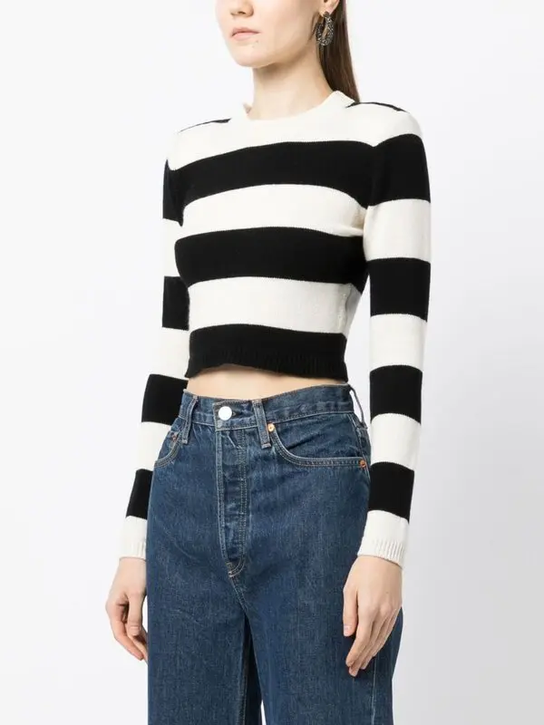 Cynthia Rowley Striped Round-neck Jumper