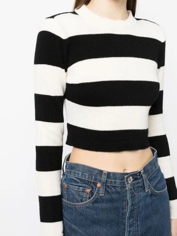 Cynthia Rowley Striped Round-neck Jumper