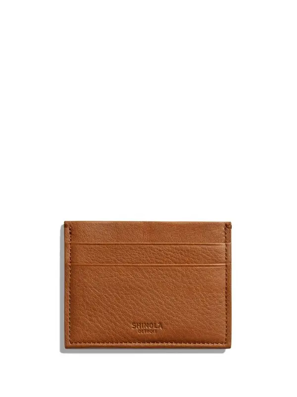 Shinola 5 Pocket Grained-leather Card Holder - Brown