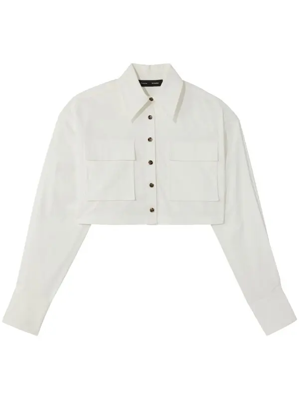 Proenza Schouler Poplin Cropped Shirt
