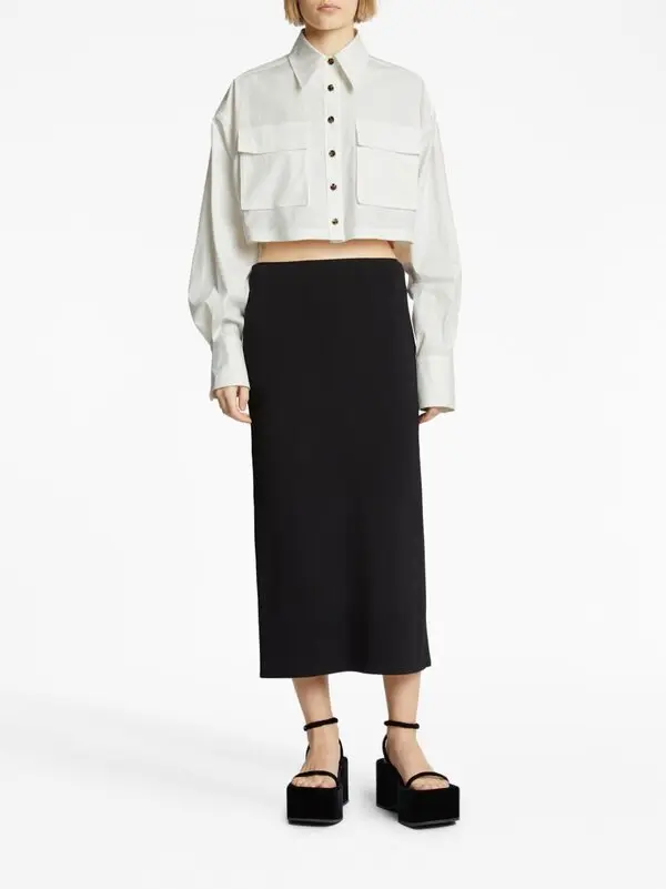 Proenza Schouler Poplin Cropped Shirt