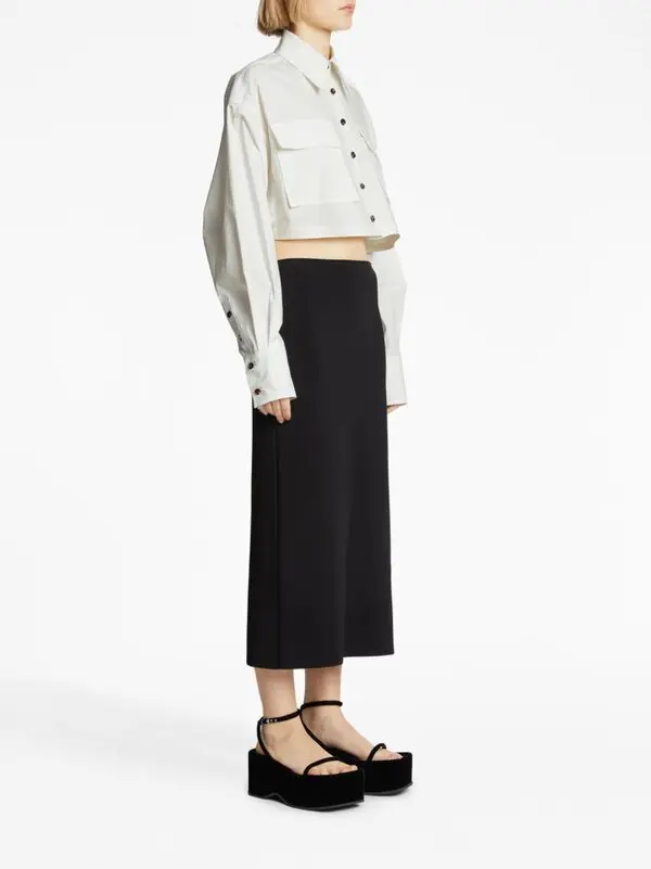 Proenza Schouler Poplin Cropped Shirt