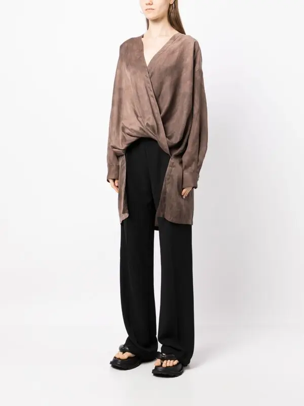 UMA WANG V-neck Asymmetric Blouse