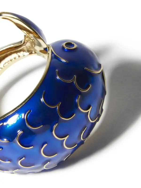 美品・付属品付 EMILIO PUCCI ロゴ プレート サマーブレスレット. Emilio Pucci Fish-Shape Bronze Bracelet - Gold | Editorialist