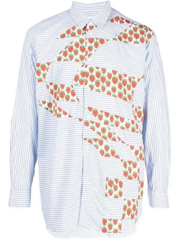 Comme Des Garçons X Brent Westfall Strawberry Patchwork Shirt