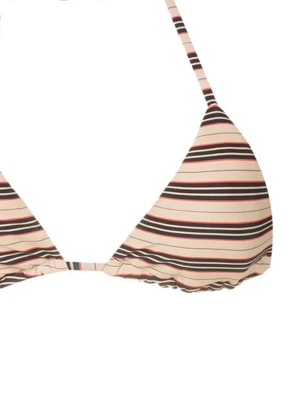 AMIR SLAMA Stripe-print Halterneck Bikini