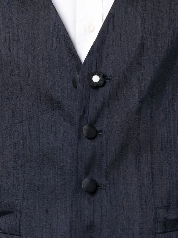 LARDINI Logo-patch Waistcoat - Blue