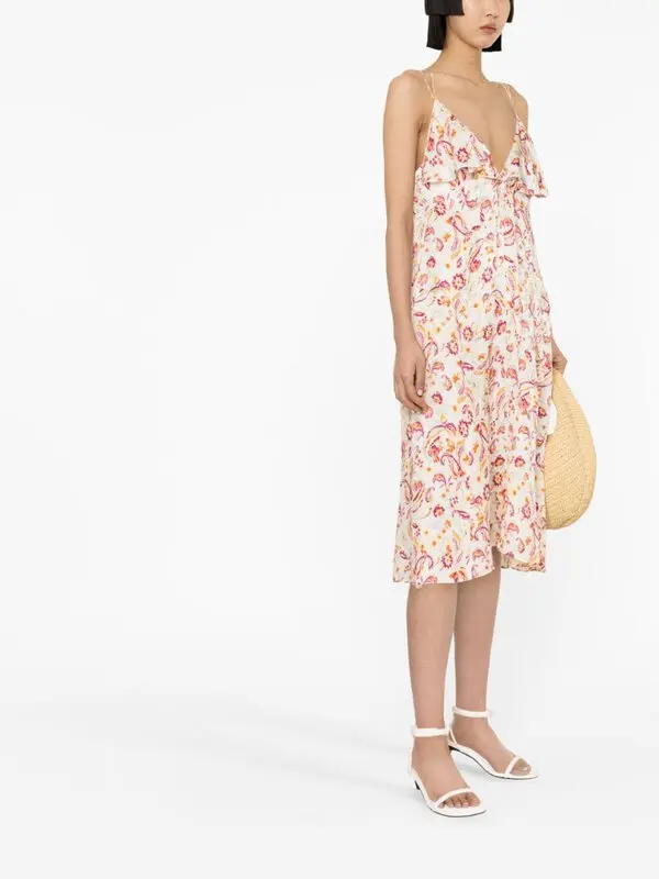 Isabel Marant Étoile Paysa Floral-print Midi Dress - White