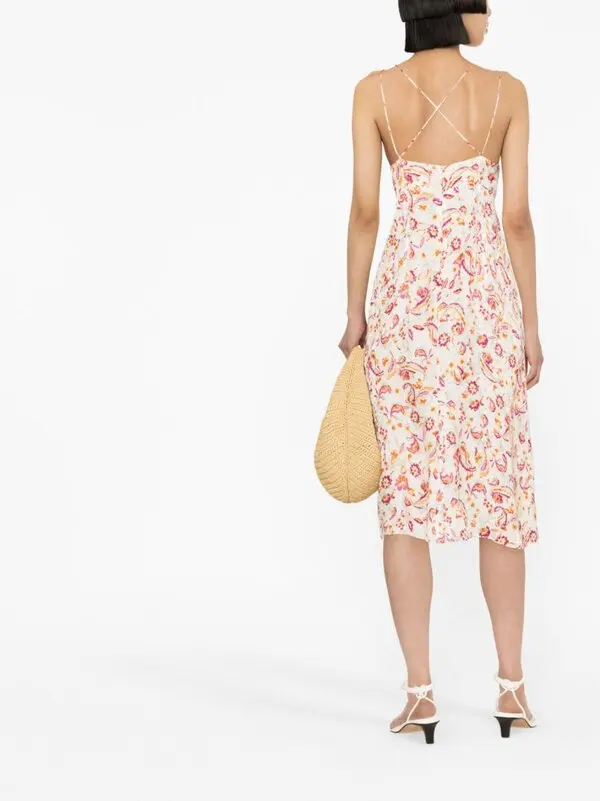 Isabel Marant Étoile Paysa Floral-print Midi Dress - White