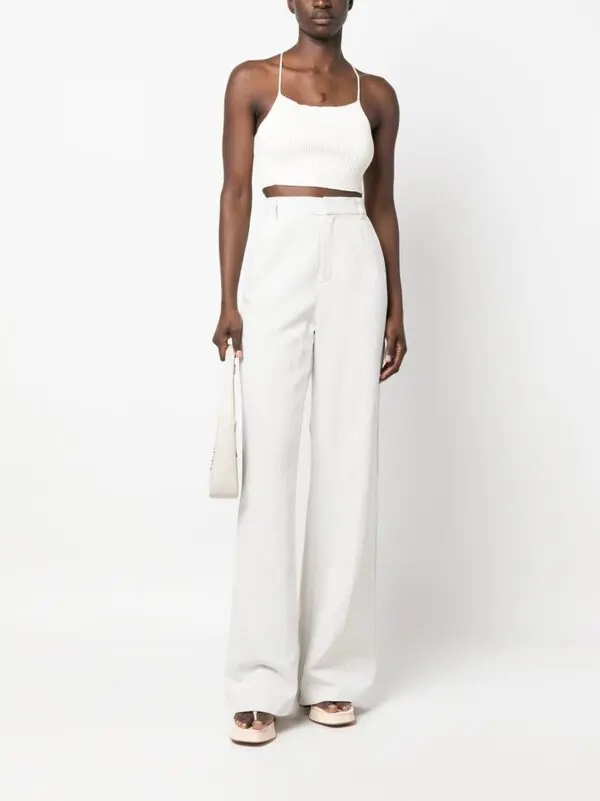 Andamane Pressed-crease Palazzo Trousers