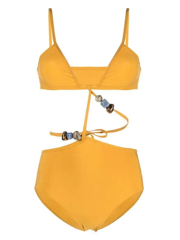 Christopher Esber Displace Stone-beads Swimsuit