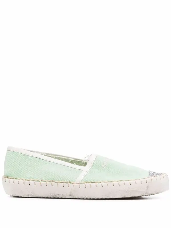 Philippe Model Marseille Glitter-detail Espadrilles - Green