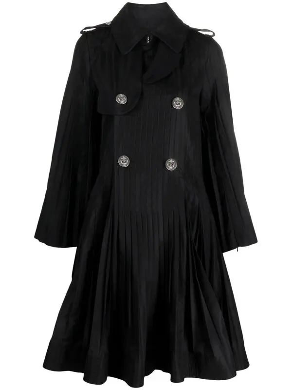 Sacai Double-breasted Peplum Coat