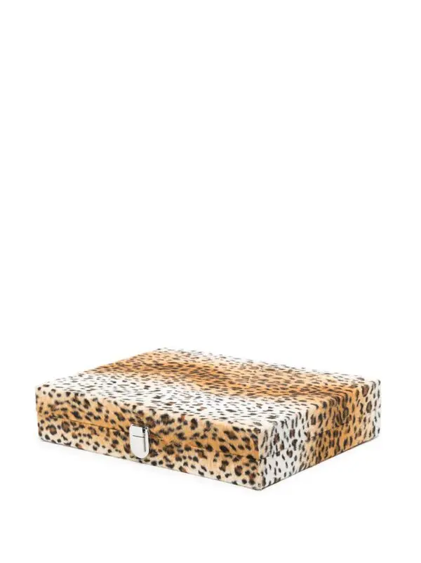 HECTOR SAXE Leopard-print Backgammon Set