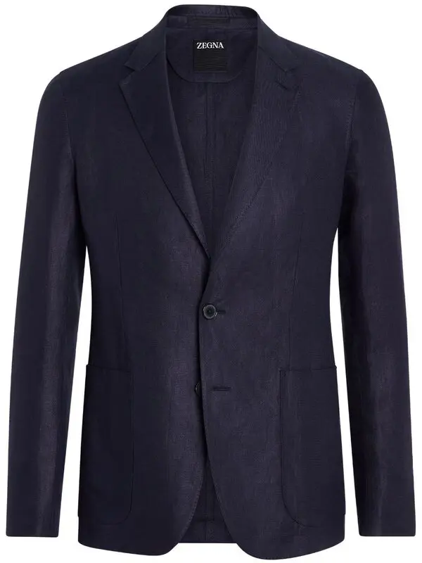 Zegna Pure Linen Single-breasted Jacket