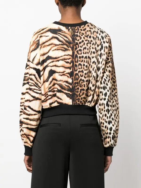Roberto Cavalli Animal-print Long-sleeve Blouse